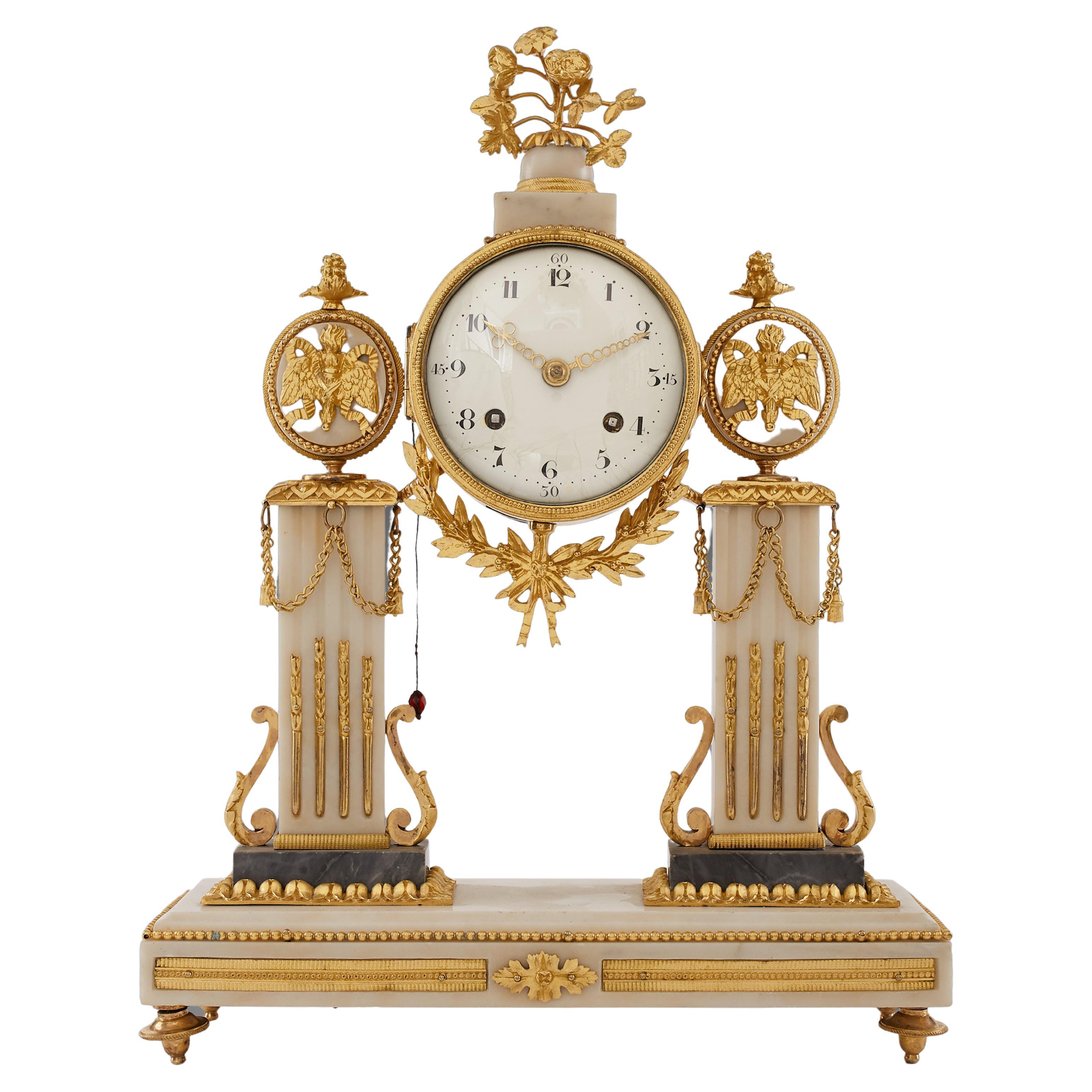 Porcelain Mantel Clock, Meissen, Germany, 18th Century at 1stDibs