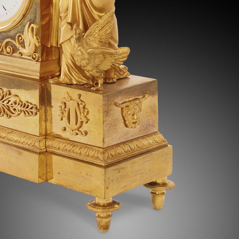 Mantel Clock 19th Century Styl Empire by Hartmann À Paris For Sale at ...