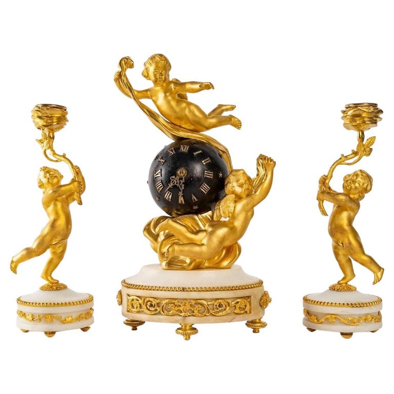 Mantel Set, Napoleon III Period, 19th Century For Sale at 1stDibs