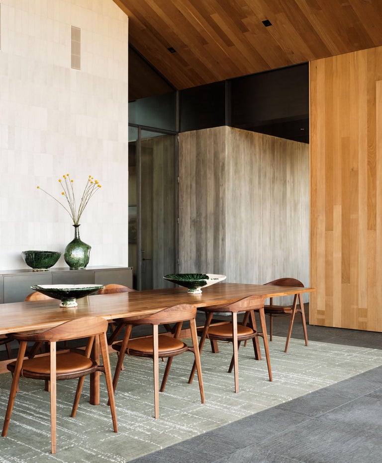 Customizable Mantis Chair in Solid Walnut with Leather Cushion Designed ...