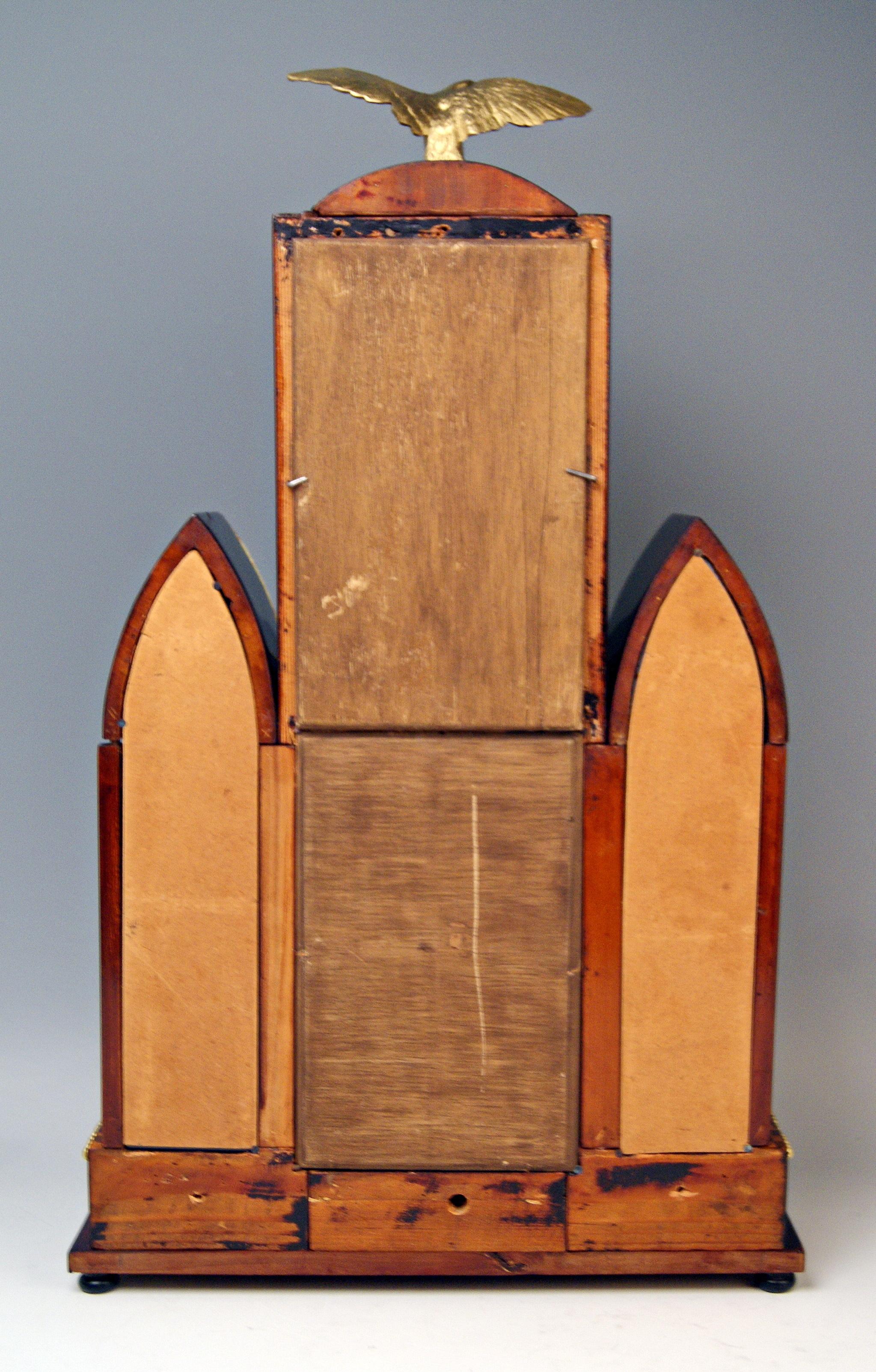 Mantle Mantel Table Chiming Clock Caryatides Empire Austria, Vienna For ...