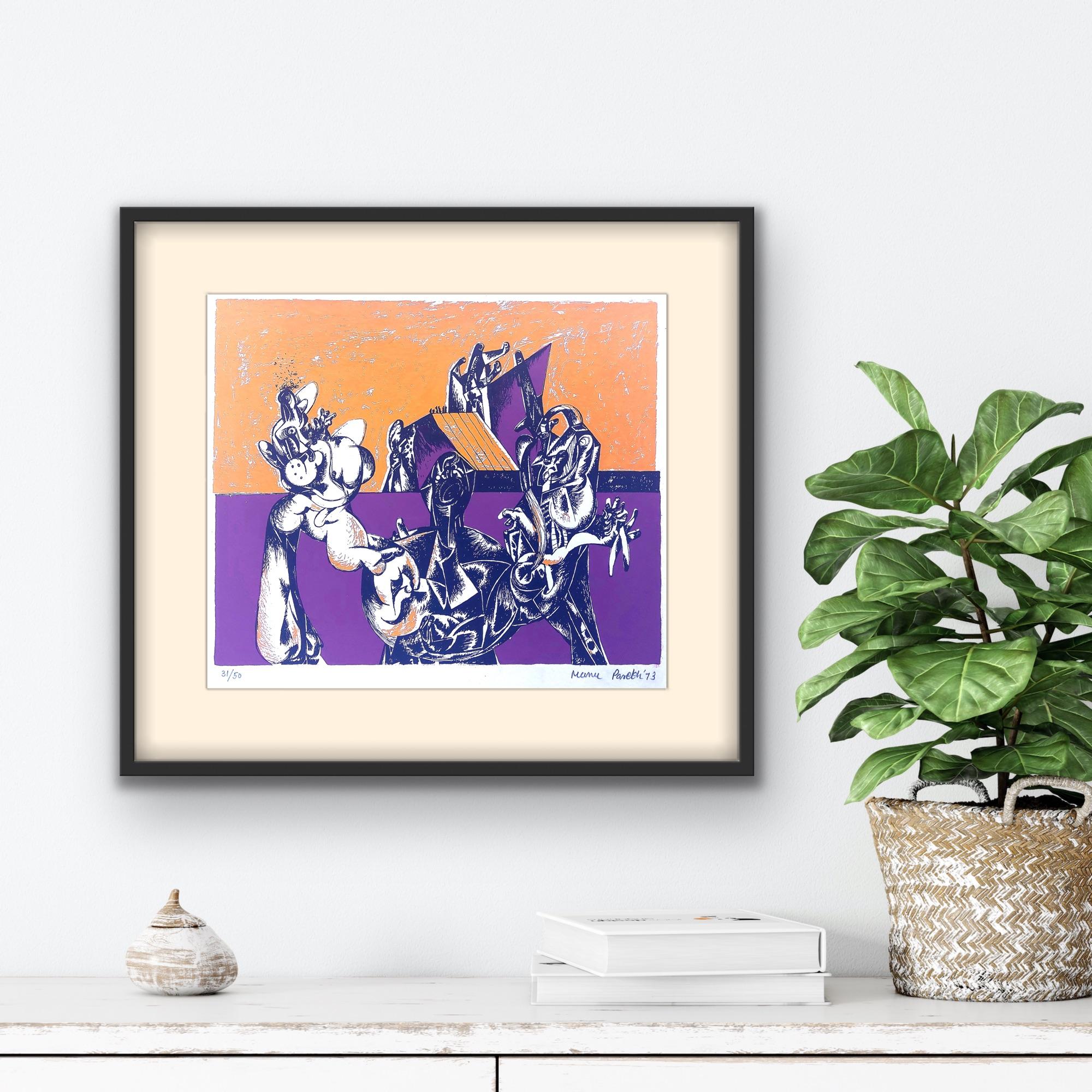 Manu Parekh - Indian Artist Manu Parekh Modern Limited Edition Colour ...
