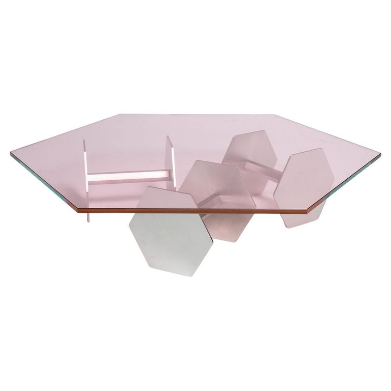 Manubri Low Table Pink Crystal Atelier Biagetti For Sale At 1stdibs