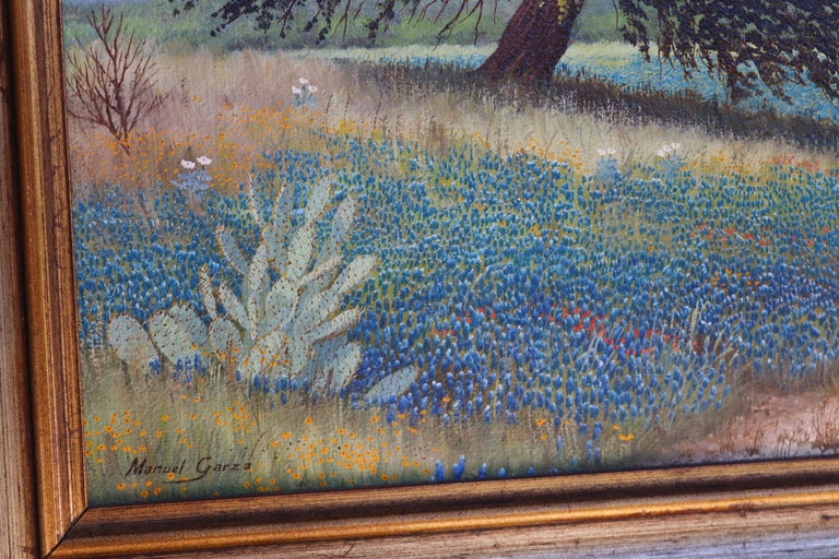Manuel Garza - Untitled Landscape Hillcountry Bluebonnets For Sale at ...