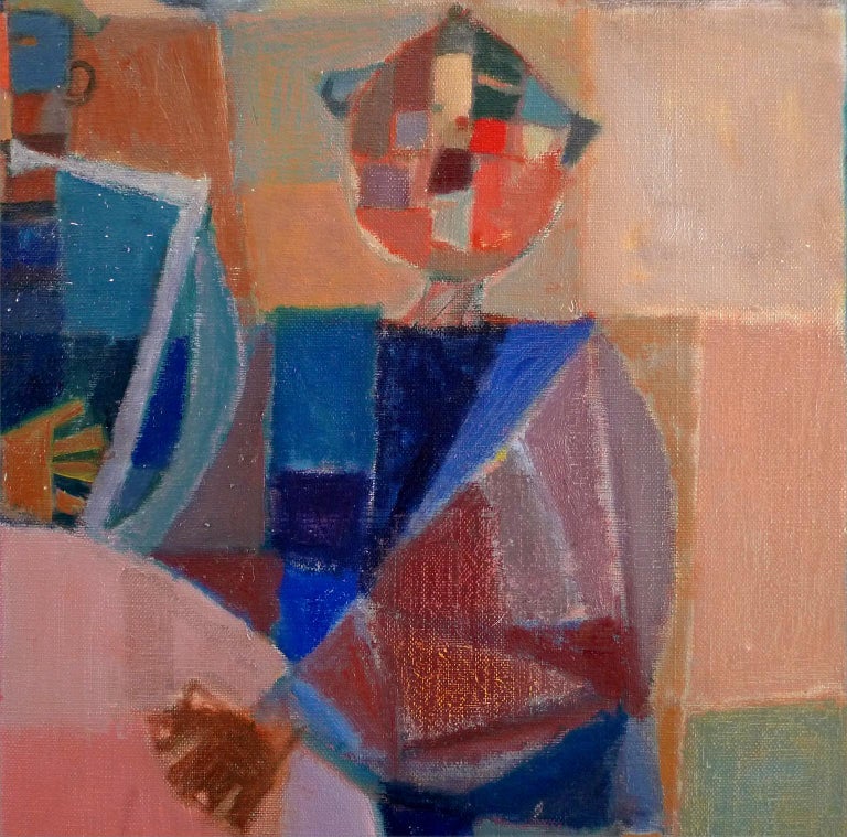 Manuel Hernández Mompó - "Los Tres Músicos", 20th Century Oil on Canvas ...