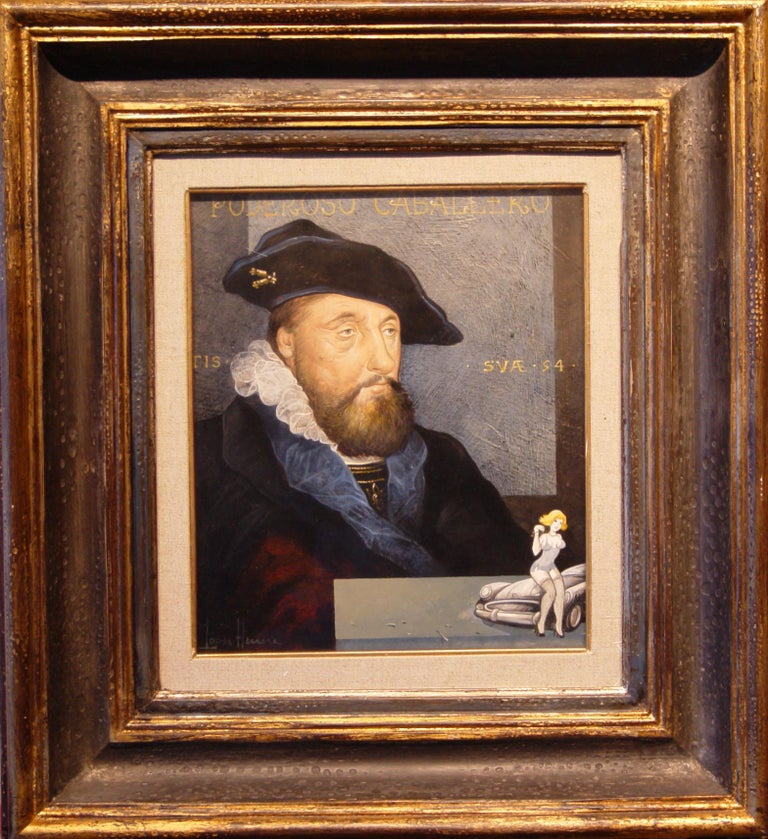 Manuel Lopez Herrera - Mighty Lord Portrait Oil Painting on Panel Post ...