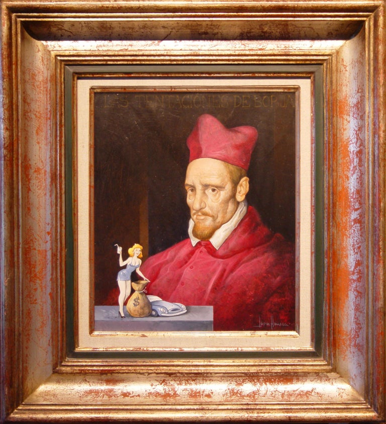 Manuel Lopez Herrera - Temptations Oil On Panel Painting Post Modern ...