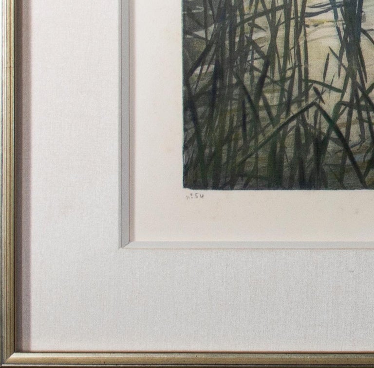 Manuel Robbe - 'Le Pecheur,' original Impressionist aquatint signed by ...