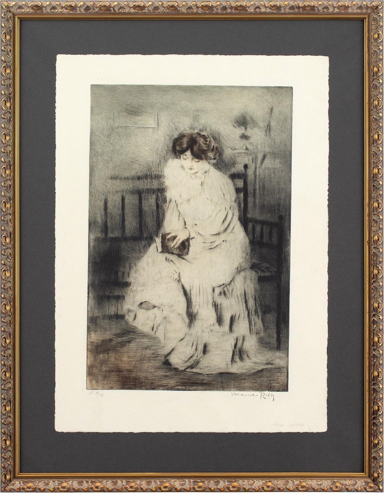 Manuel Robbe - Manuel Robbe, Meditated Reading, Etching For Sale at 1stDibs