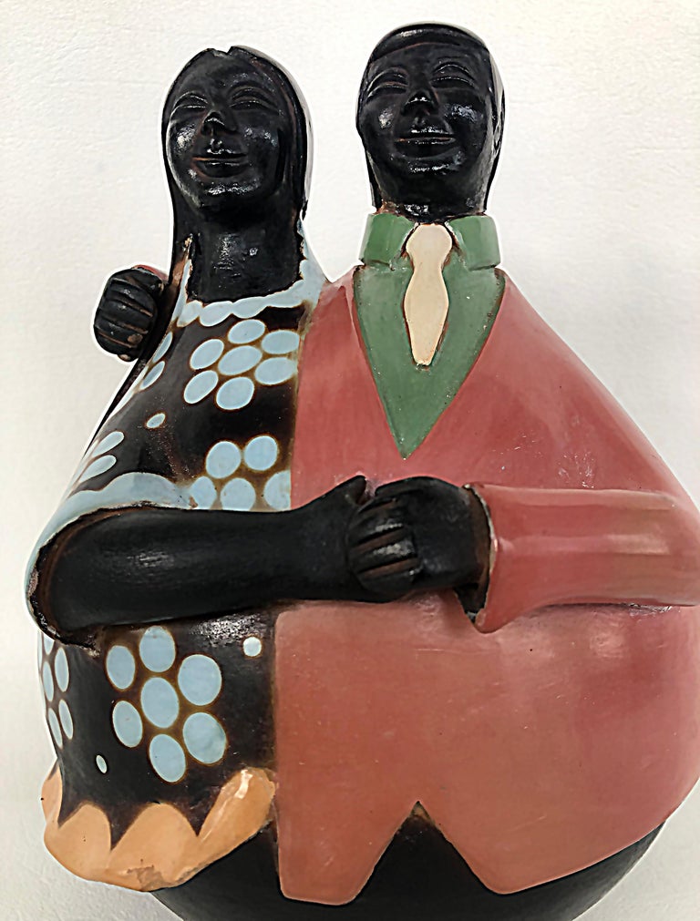 Manuel Sandoval Valez Latin American Figurative Ceramic Sculpture of a ...