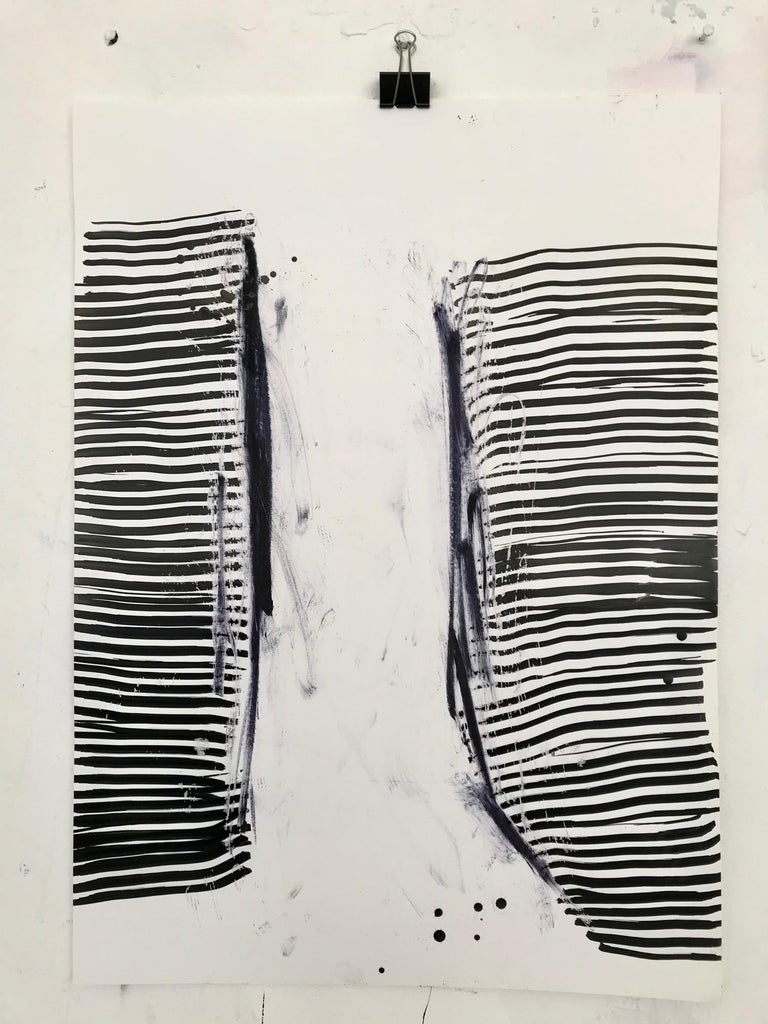 Manuela Karin Knaut - Longing for South - Abstract Expressionism, black ...