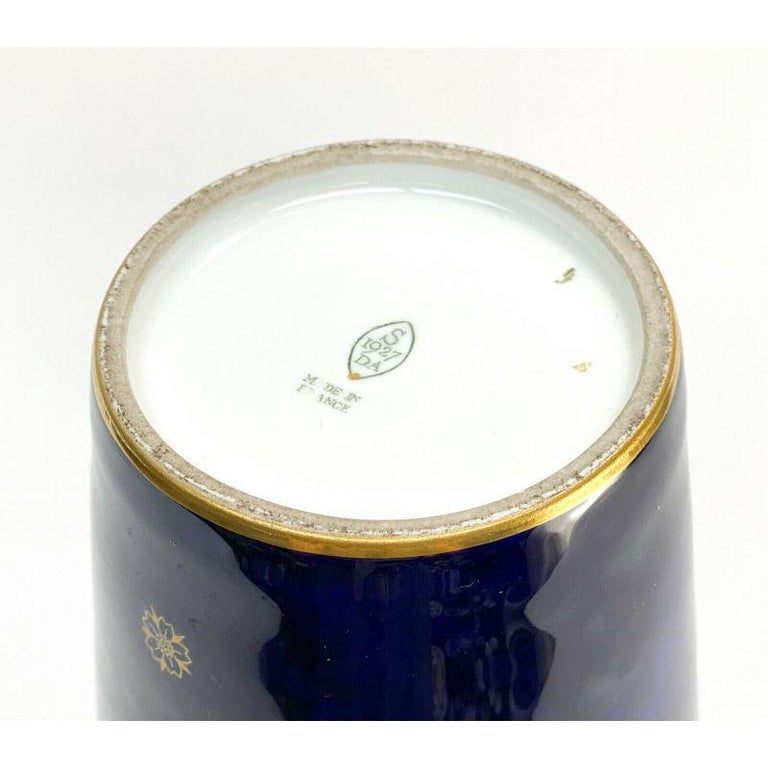 Manufacture De Sevres Porcelain Cobalt Blue Vase, 1927 For Sale at 1stDibs