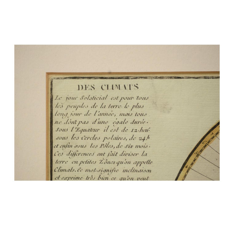 1850 Old French Map Depicting the Entire Earth's Surface Divided into ...