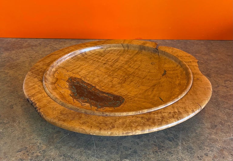 "Map of Mars" Serving Tray or Platter in Olive Burlwood by Richard ...