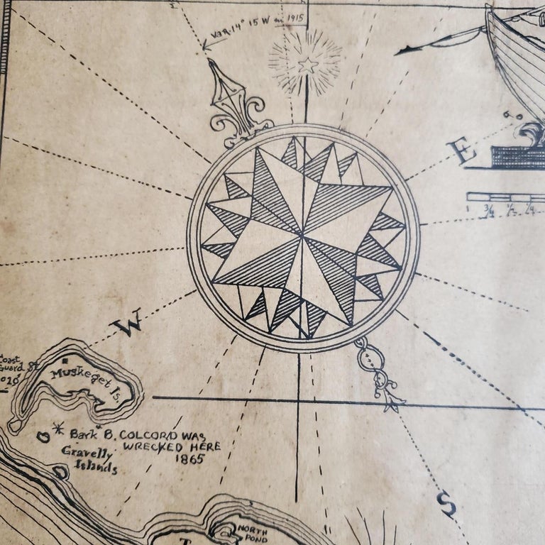 Map of Nantucket by Austin Strong '1881-1952', circa 1925 at 1stDibs ...