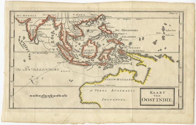 Map of The East Indies with the Route of Capt. William Dampier's Voyage ...
