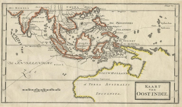 Map of The East Indies with the Route of Capt. William Dampier's Voyage ...