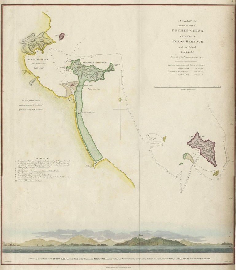 Map of the Vietnamese Coast, Centered on Turon Harbor 'Da Nang Area ...