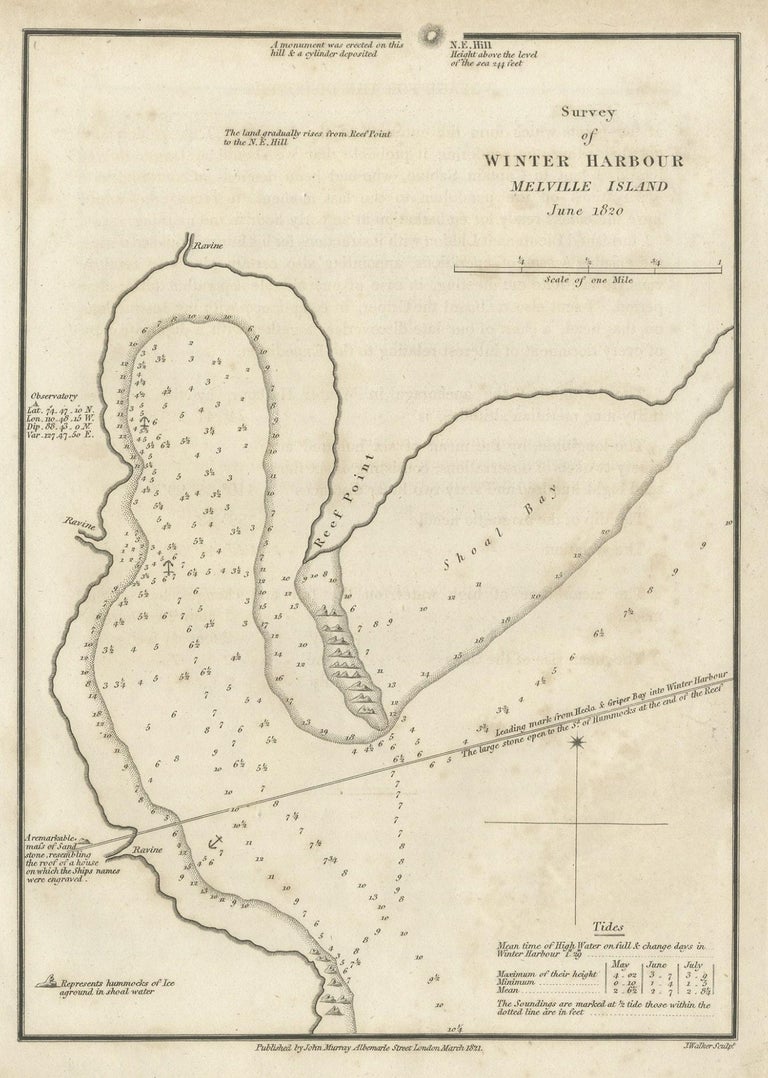 Map of Winter Harbour on Melville Island, Australia by Parry's ...