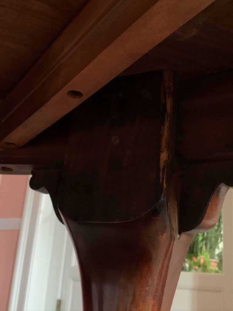 Maple and Co. English Chippendale Style Extendable Dining Table at 1stDibs