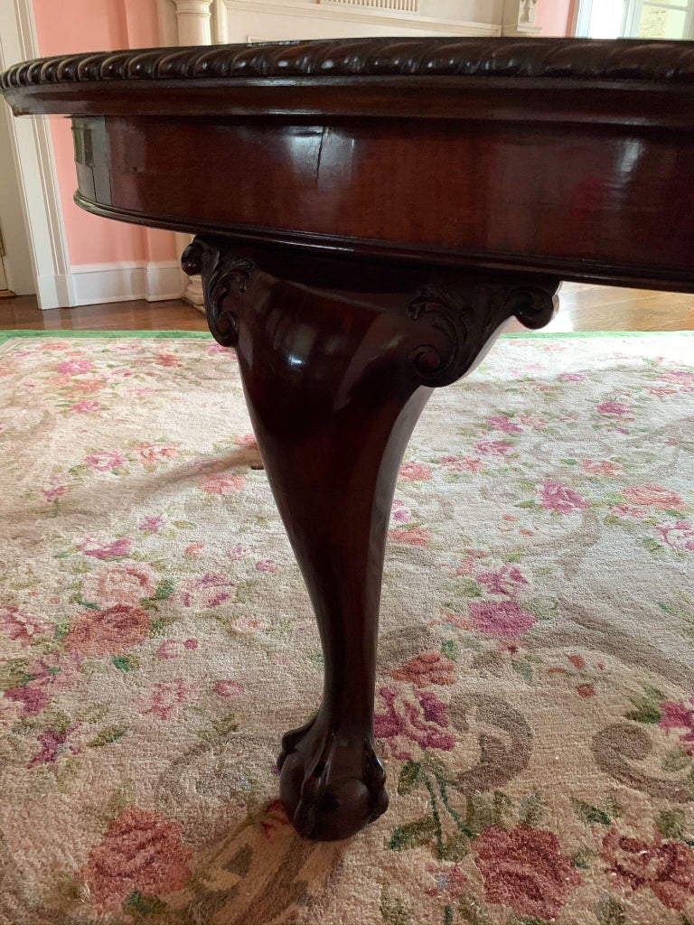 Maple and Co. English Chippendale Style Extendable Dining Table at 1stDibs