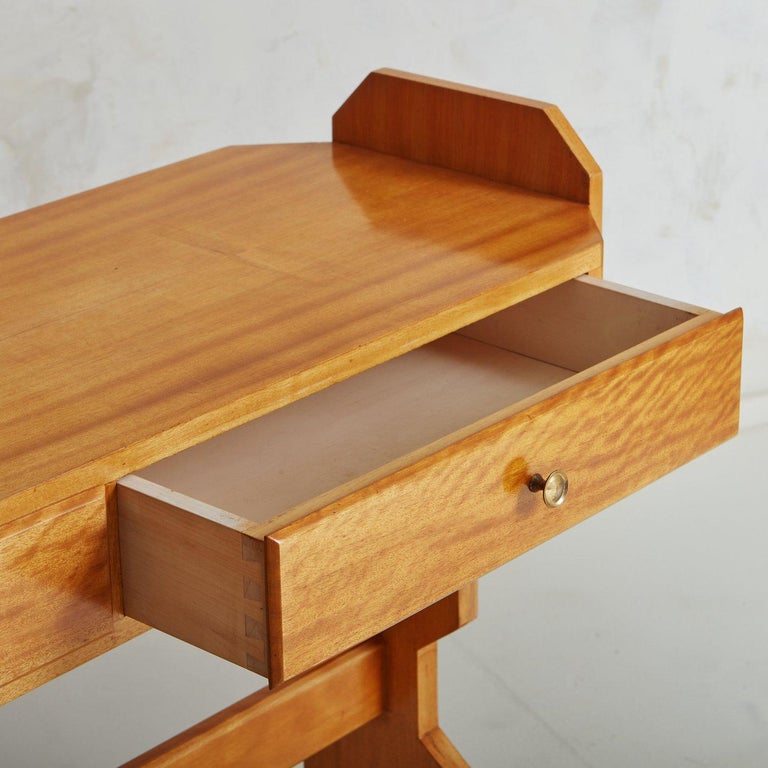 Maple Console Table with Drawers in the Style of Vittorio Dassi, Italy ...