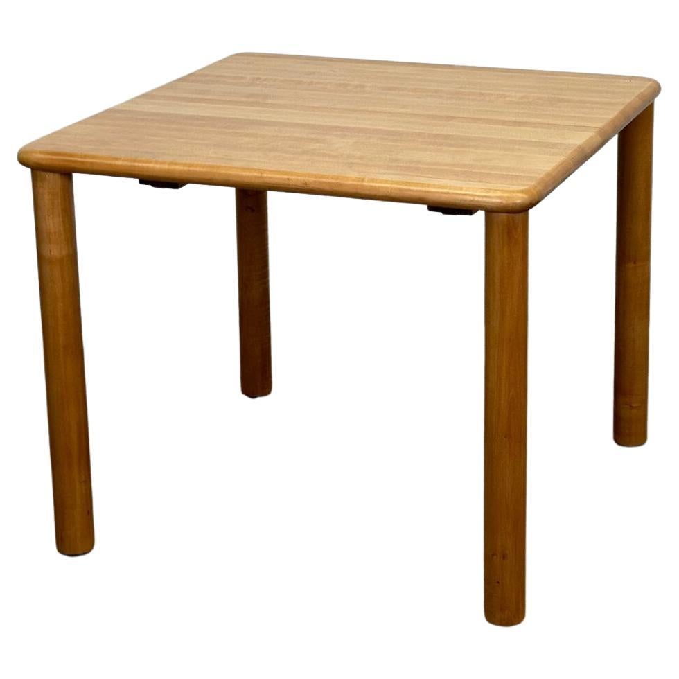 Maple Expanding Parquet Dining Table with Cylinder Legs For Sale at 1stDibs