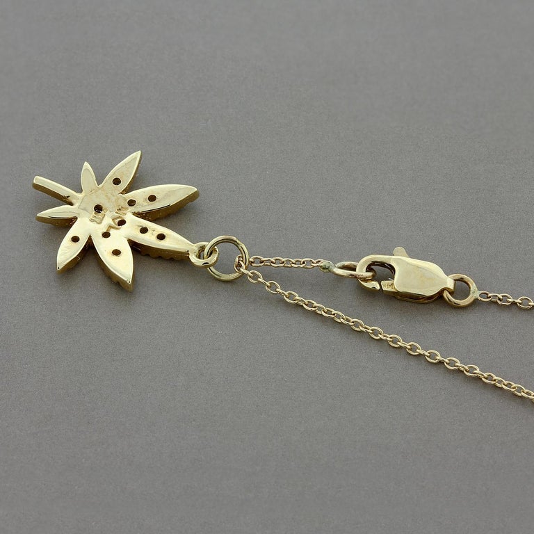 Maple Marijuana Leaf Diamond Gold Pendant at 1stDibs | marijuana pendant