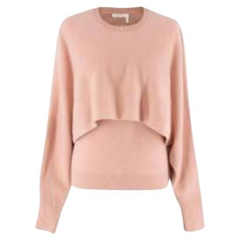 Maple Pink Cashmere Knit Top and Sweater Set For Sale at 1stDibs