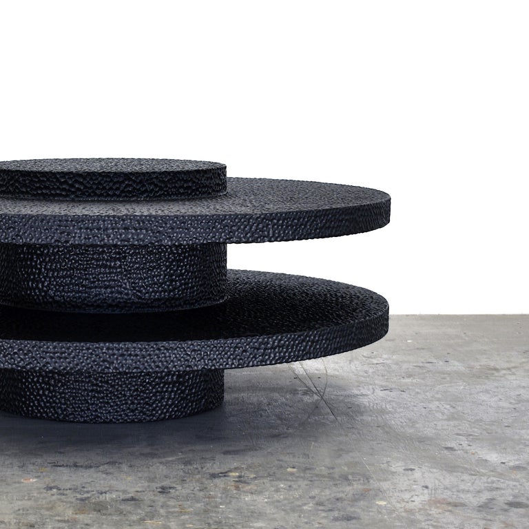 Maple Round Table Sculpted by John Eric Byers For Sale at 1stDibs