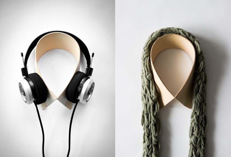 Maple Wood Veneer Bent-Ply Collar Wall Hook 4 Piece Set by Loyal Loot ...