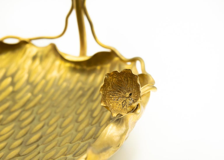 Mappin and Webb Gilt Silver Plate Floral Leaf Design Grape Holder Stand ...