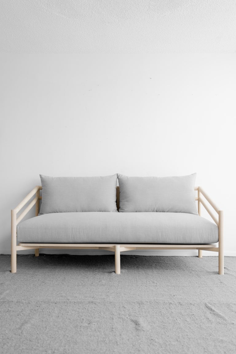 Mar ash wood and upholstery Sofa For Sale at 1stDibs