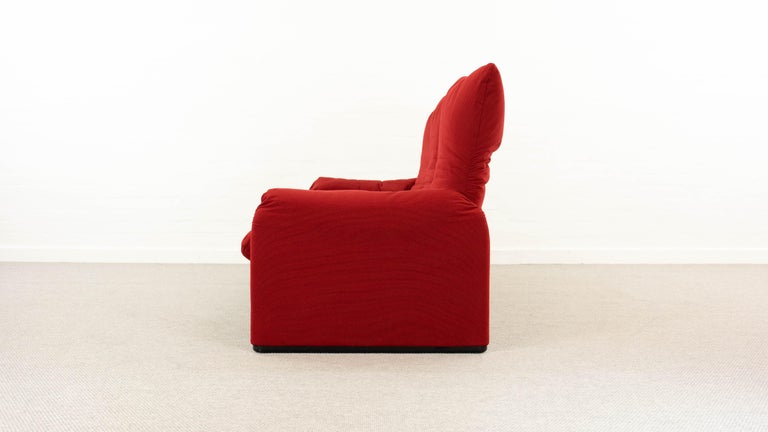 Maralunga 3-Seat Sofa in Red Fabrics by Vico Magistretti for Cassina ...