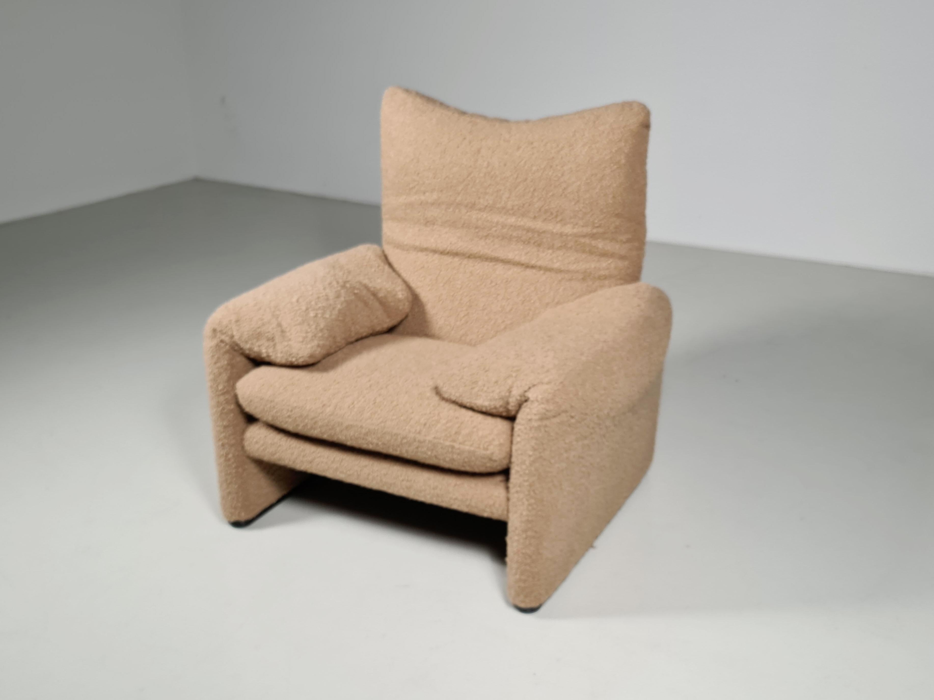 Maralunga Chair by Vico Magistretti for Cassina, 1970s For Sale at 1stDibs