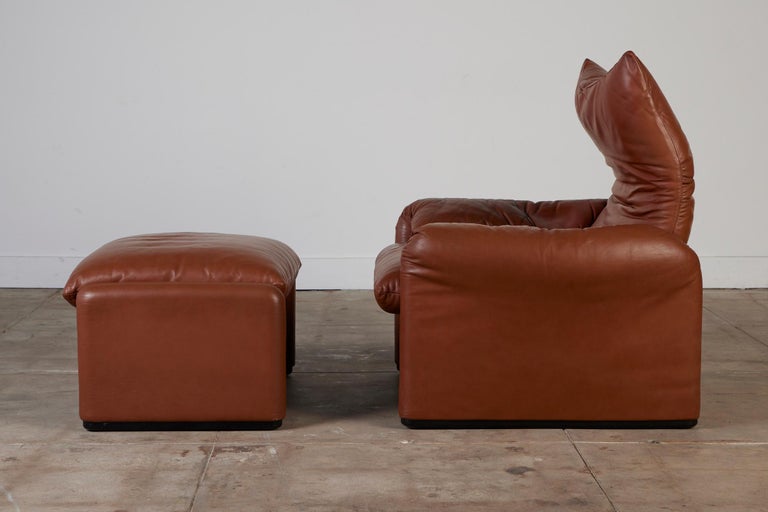Maralunga Lounge Chair and Ottoman by Vico Magistretti for Cassina at ...