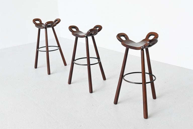 Marbella Brutalist Bar Stools Confonorm, Spain, 1970 at 1stDibs