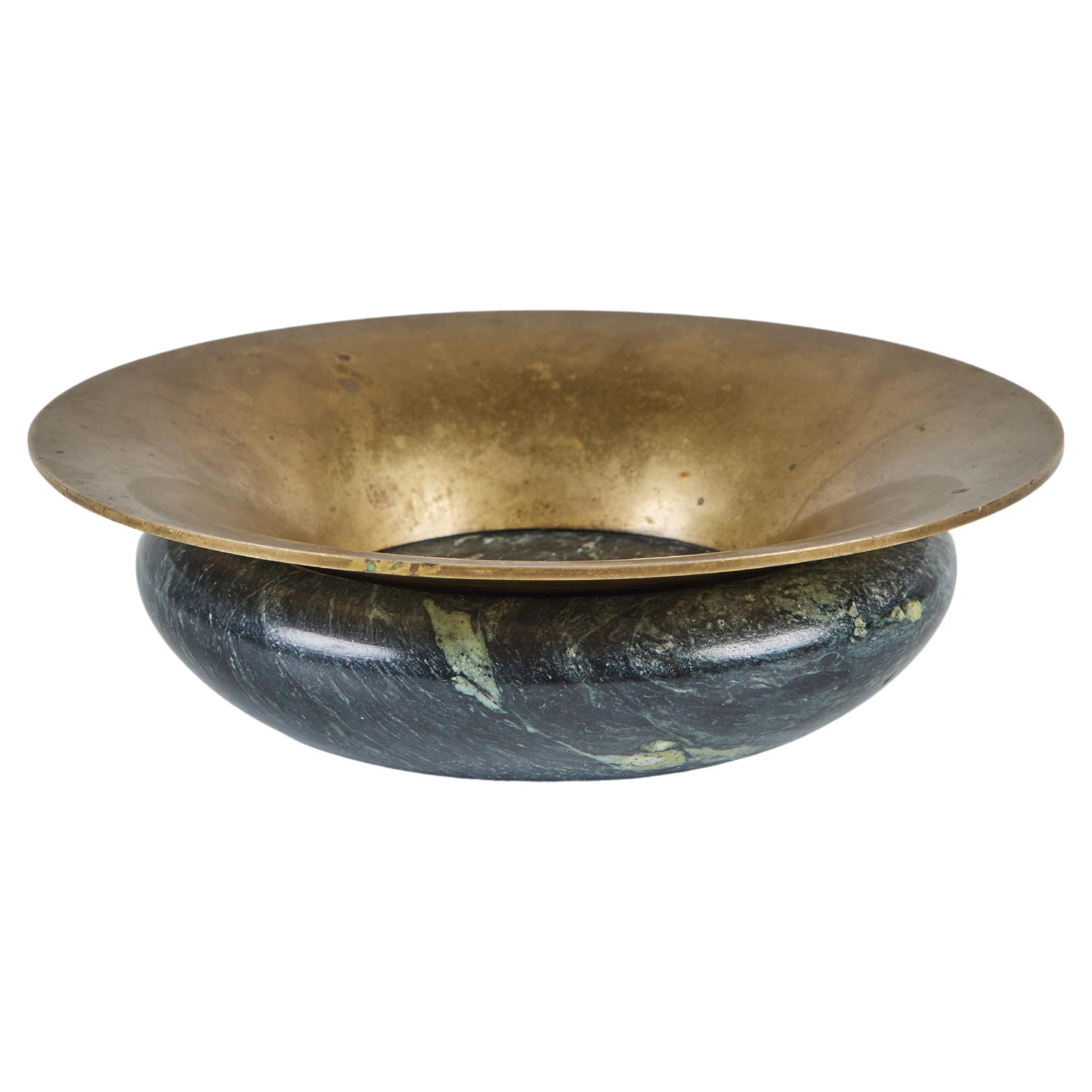 Marble and Brass Ashtray For Sale at 1stDibs