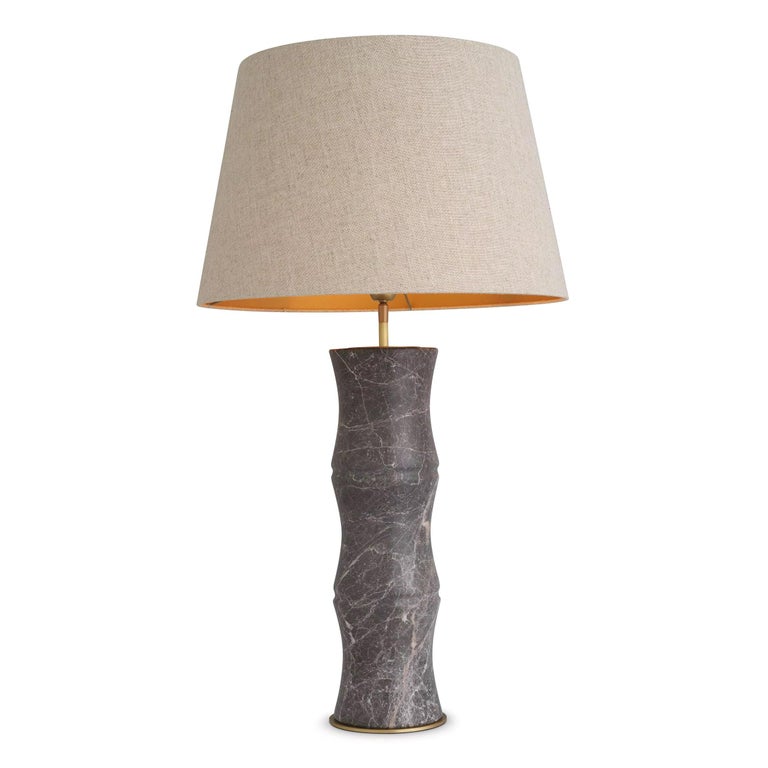 Marble and Brass Large Table Lamp For Sale at 1stDibs