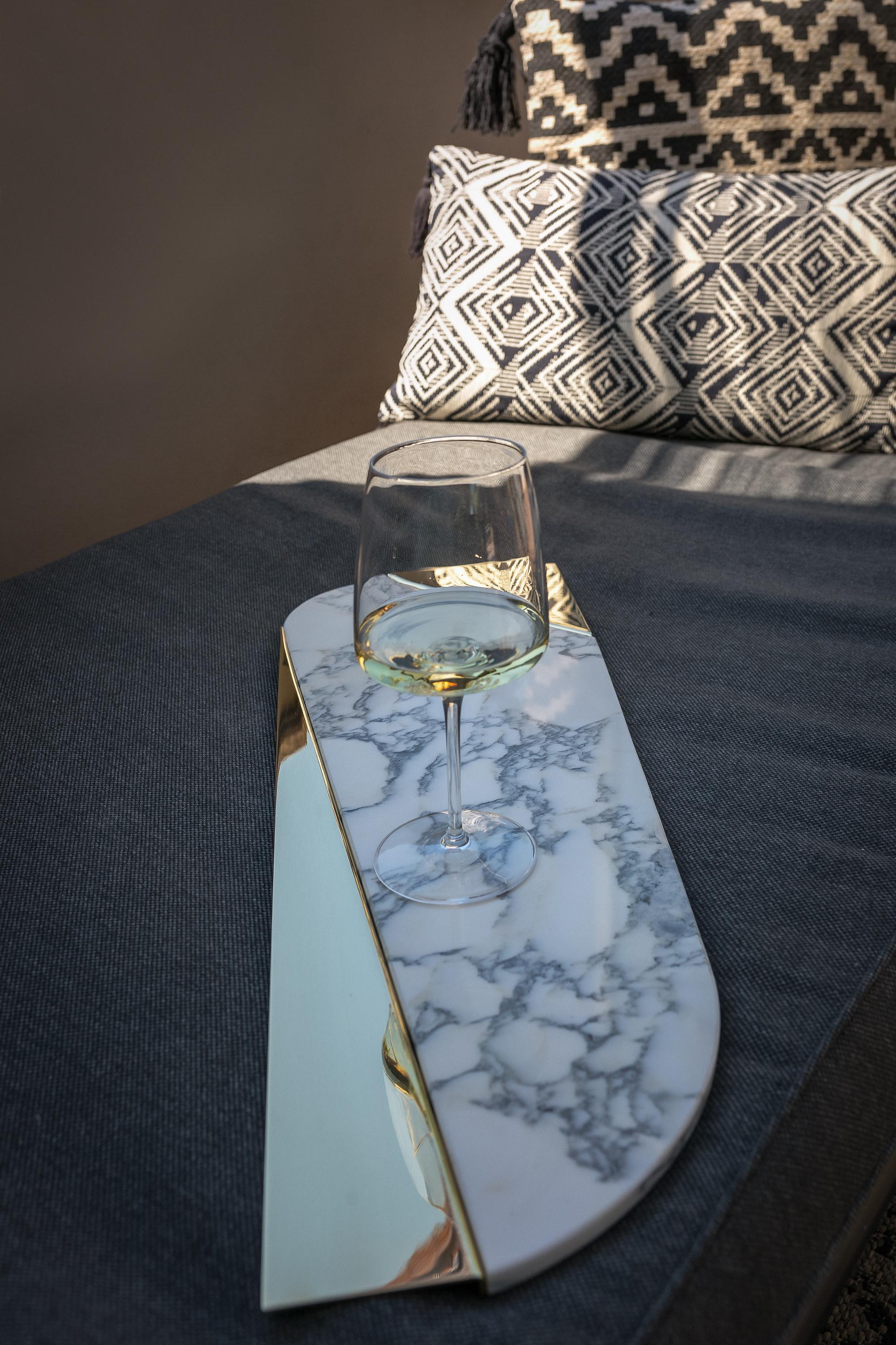 Marble and Brass Origami Tray by Nobe Italia For Sale at 1stDibs