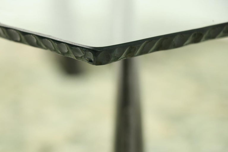 Marble and Glass Shark Fin Table at 1stDibs