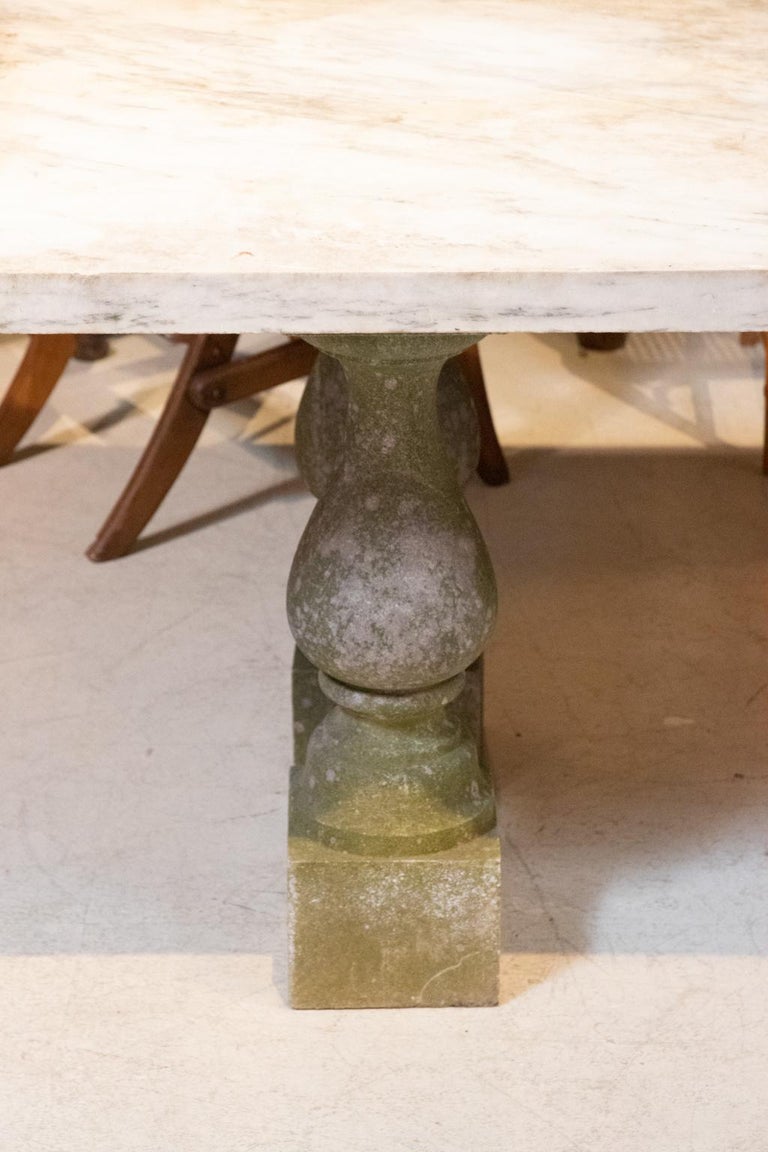 Marble and Limestone Baluster Table For Sale at 1stDibs