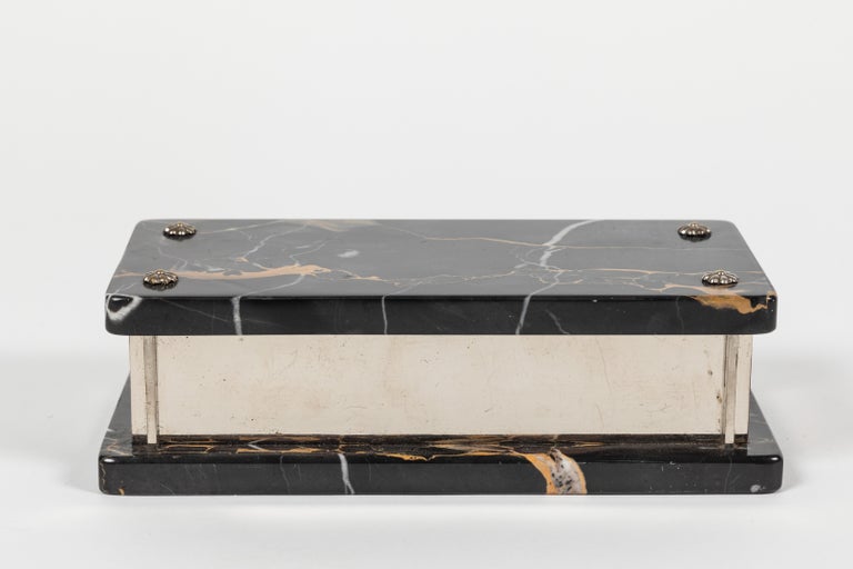 Marble and Nickel Box For Sale at 1stDibs