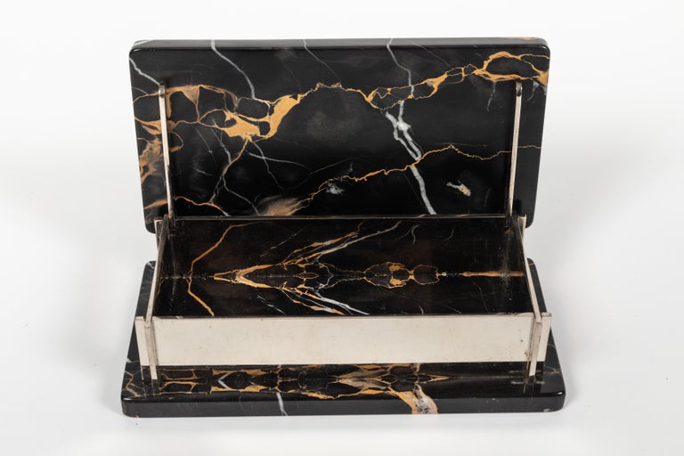 Marble and Nickel Box For Sale at 1stDibs
