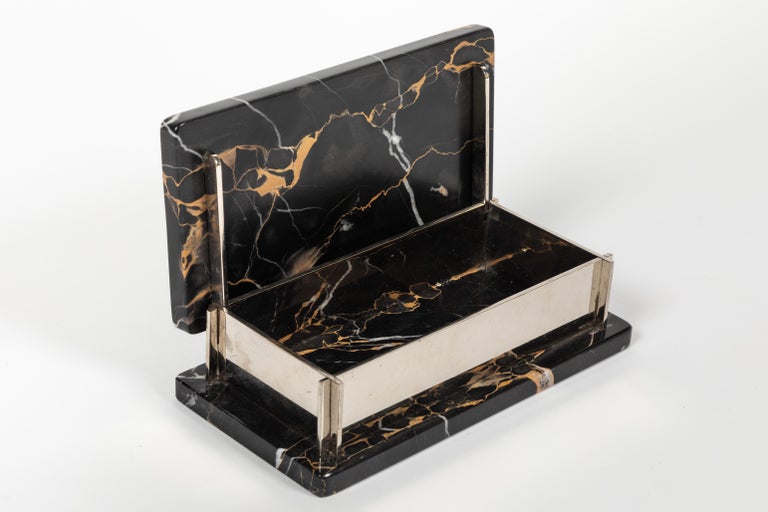 Marble and Nickel Box For Sale at 1stDibs