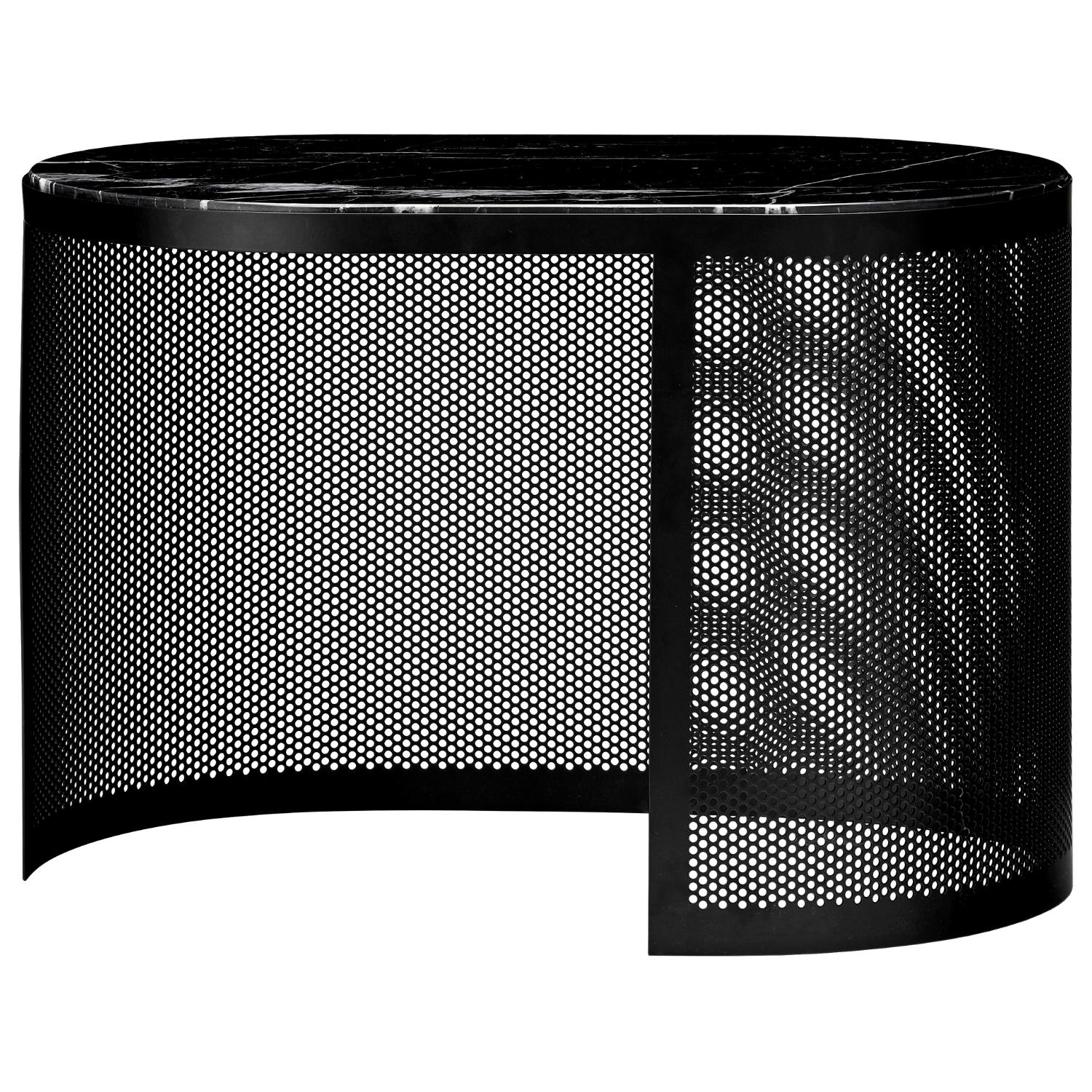 Black Marble And Steel Contemporary Side Table For Sale At 1stDibs black-marble-and-steel-contemporary-side-table-for-sale-at-1stdibs