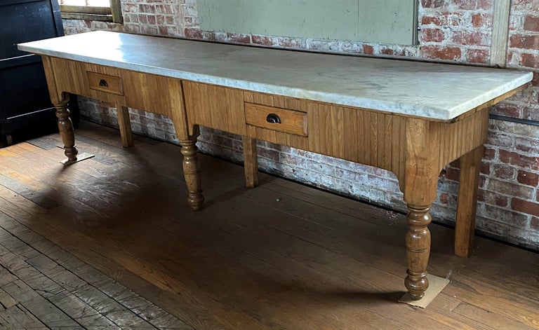 Marble Bakery Store Table For Sale at 1stDibs