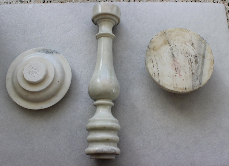 Marble Balustrade Form Pedestal For Sale at 1stDibs