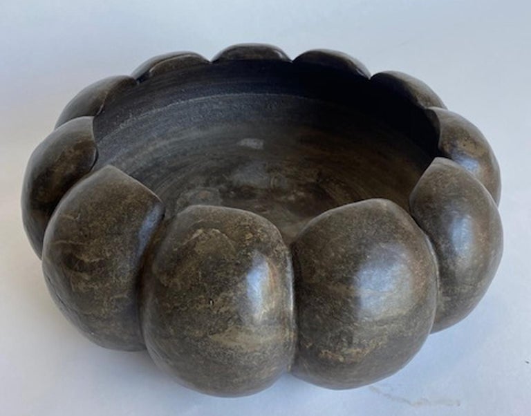 Marble Basin in the Shape of a Chrysanthemum Flower at 1stDibs