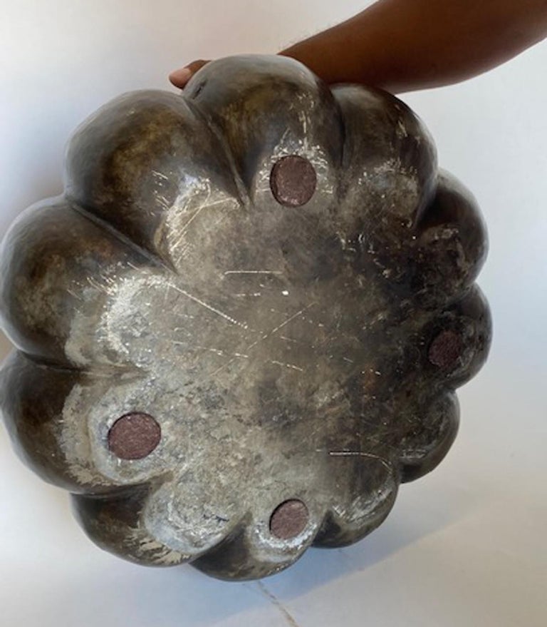 Marble Basin in the Shape of a Chrysanthemum Flower at 1stDibs